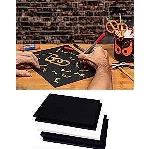 20 Sheets Black Cardstock 8.5 x 11, 250gsm/92lb Black cardstock Paper for DIY Arts Christmas Cards Making, Black Craft Paper for Invitations, Stationary Printing,Scrapbook Supplies