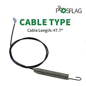 POSFLAG 946-04701 Auger Clutch Cable with Cable Tie Replaces MTD 946-04701 Auger Cable, 746-04701, 946 04701, 746 04701 for Troy-Bilt Squall 2100, 179E, 208 XP, 208E, 280EX, 123R Snowblowers