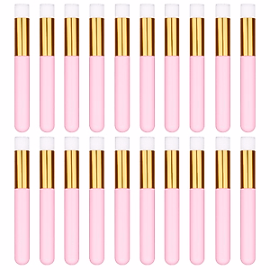 20PCS Lash Shampoo Brushes Lash Cleanser Brushes Nose Pore Deep Cleaning Brush, Peel Off Blackhead Brush Remover Tool Facial Cleansing Brushes Eyelash Extensions Blackhead Brush Washing Brush (Pink)
