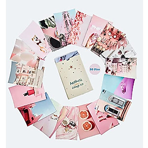 Pink Wall Collage Kit, Bedroom Wall Decor, Photo Collage Kit for Wall Aesthetic, Wall Collage Kit Aesthetic Pictures, Wall Decor Aesthetic, Pink Wall Decor, Wall Collage Kit, 4x6 inch