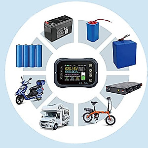 Deosdum Battery Monitor Good Conductivity Copper ABS 2 Way Capacity Shunt Battery Indicator