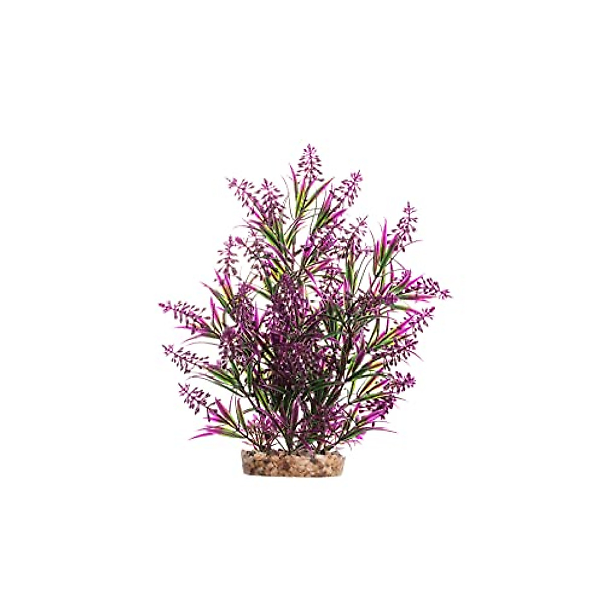 CNZ Aquarium Decor Fish Tank Decoration Ornament Artificial Plastic Plant Green/Purple, 11.8-inch