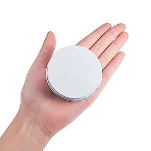 BENECREAT 14 Pack 2 OZ Tin Cans Screw Top Round Aluminum Cans Screw Lid Containers - Great for Store Spices, Candies, Tea or Gift Giving (White)