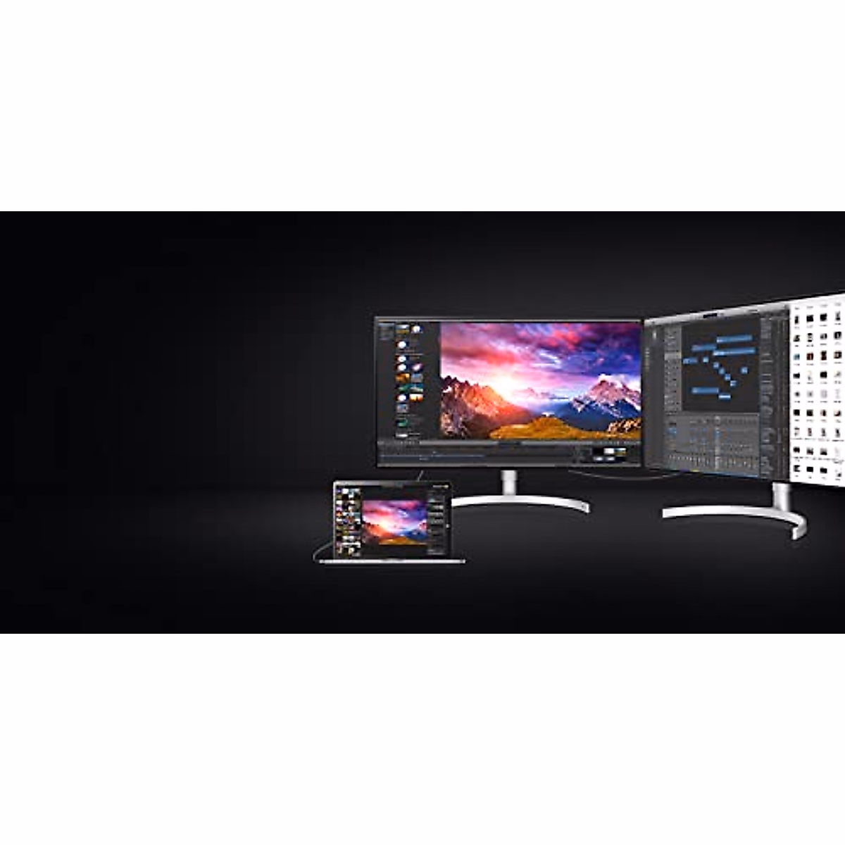 LG 32UL950-W Monitor Piatto per PC 80 cm (31.5") 4K Ultra HD LED Opaco Argento, Bianco