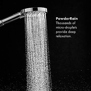 hansgrohe Raindance Select S Easy Install 5-inch Handheld Shower Head Modern 3 -Spray PowderRain, Rain, Whirl 26037001