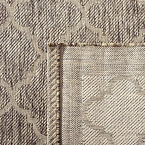 SAFAVIEH Courtyard Collection 2'7" x 5' Brown/Bone CY6918 Trellis Indoor/ Outdoor Splashproof Easy Scrubbing Patio Backyard Mudroom Area Rug
