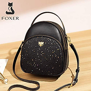 Mini Backpack Purse for Women Crossbody Phone Bag Wallets Handbags Clutch Shoulder bags, Black, One Size