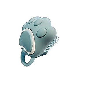 Ctpeng Dog Bath Brush,Soft Pet Shampoo Brush,Cat Massage Brush for Massaging Washing＆Bathing(Blue)