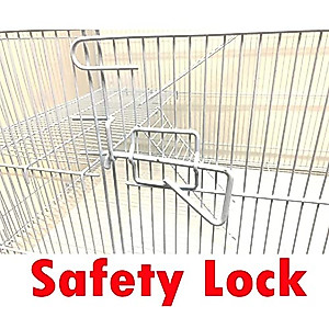 55" Extra Large 5 Levels 3/8-Inch Tight Spacing Ferret Chinchilla Sugar Glider Rats Mice Wire Cage for Small Animal