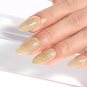 Imtiti Gel Nail Polish, Champagne Gold Reflective Glitter Gel Polish, Diamond Shimmer Gel Nail Polish Need, 0.5 fl oz
