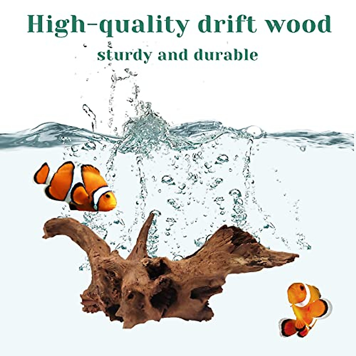 PINVNBY Natural Aquarium Driftwood Assorted Branches Reptile Ornament for Fish Tank Decoration Pack of 3