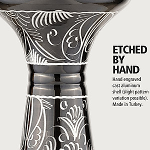Meinl Percussion Darbuka Egyptian Goblet Drum, Hand Engraved — Made in Turkey — Synthetic Head, 2-Year Warranty (HE-124)