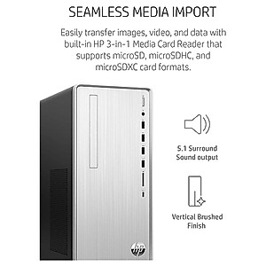 HP Pavilion Desktop PC,AMD Ryzen 5 4600G Processor 6-core Wite Radeon Graphics,12GB DDR4-3200 SDRAM,512GB HD-Windows 10 Home,Multi-Display Capable,5.1 Surround Sound(TP01-1337c),with 5-feet HDMI