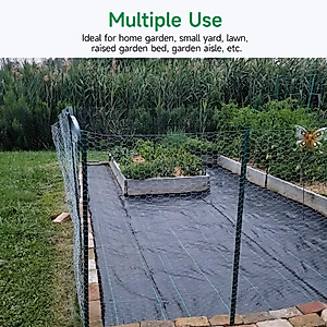 GreatBuddy 3x50ft Weed Barrier Landscape Fabric Heavy-Duty, 3.2oz High-Density Woven Landscape Fabric for Garden, Yard, Garden Bed, Pathway Weed Control, Easy Setup