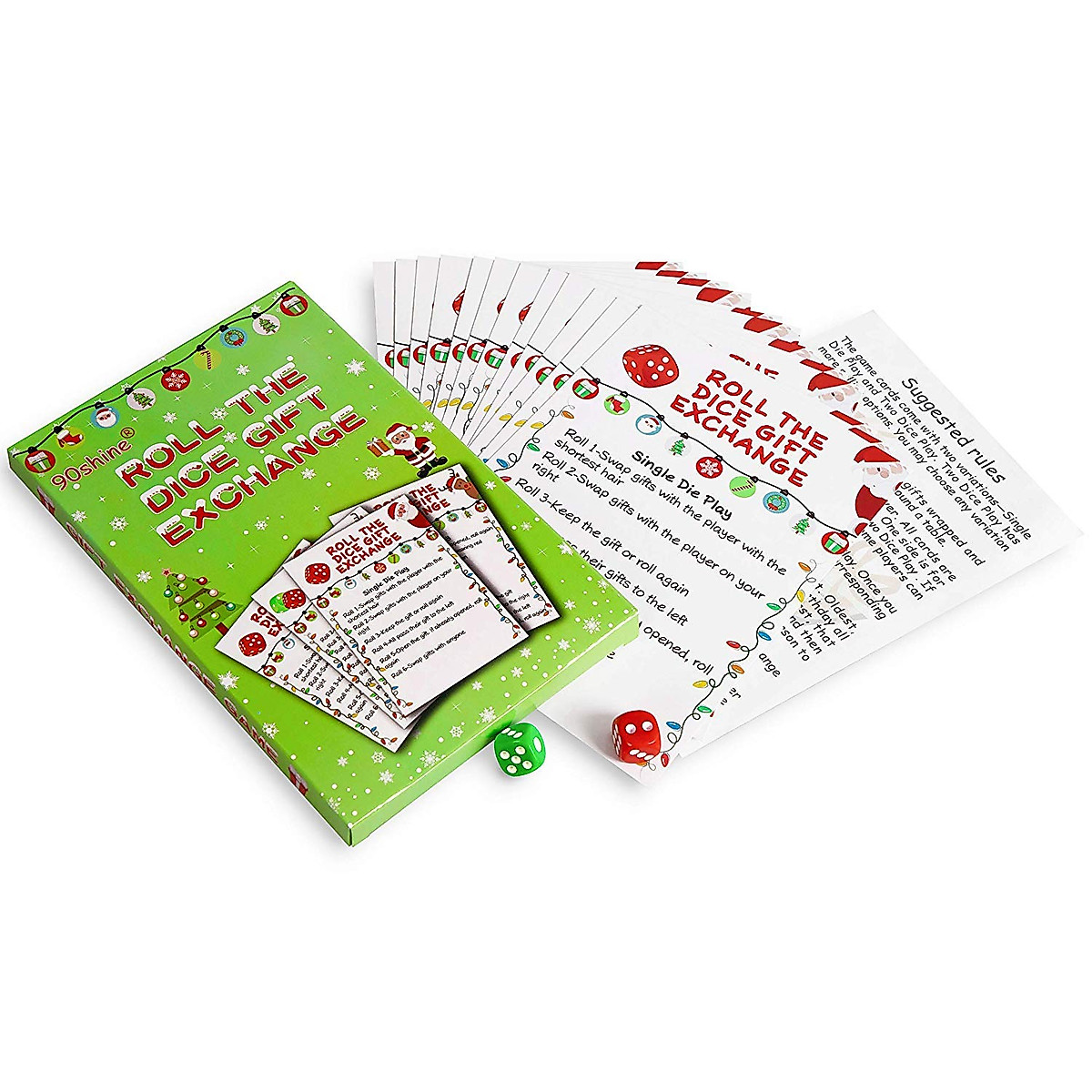 90shine Christmas Game White Elephant Gift Exchange Xmas Holiday Party Decoration Supplies