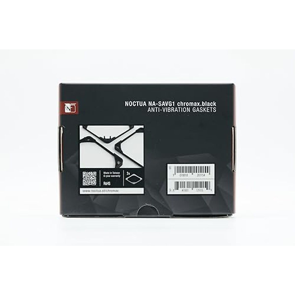 Noctua NA-SAVG1 chromax.Black, Anti-Vibration Gaskets for 120x25mm Fans (Set of 3, Black)
