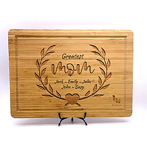 Personalized Gifts for Mom Kitchen, Cutting Board, Custom Engraved Serving Platter, Customized Mom and Grandma Gift, Decor for Mother's Kitchen, Engraved Kitchen Sign, Different Design Options