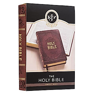 Personalized Bible Custom KJV Medium Brown Faux Leather Compact Bible Custom Made Gift for Baptisms Christenings Birthdays Celebrations Holidays