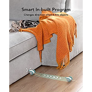 Petlibro Interactive Cat Toys for Indoor Cats, Automatic Cat Toy with LED Lights, Cat Mouse Toys, Smart Sensing Cat Toys, Moving Cat Toy, Smart Electric Cat Toy, USB Rechargeable, Auto On/Off