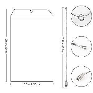 6 Pack Golf Luggage Tag 9" x 6" - Extra Large Travel Luggage Bag Tag Plastic Clear Luggage Tag Pouch for Shipping Golf Bag, Suitcases, Cruis