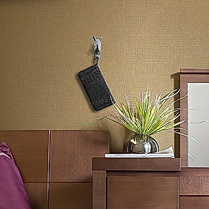 HERNGEE Rhino Head Single Wall Hook/Hanger Animal Shaped Coat Hat Hook Heavy Duty, Rustic, Decorative Gift, Grey