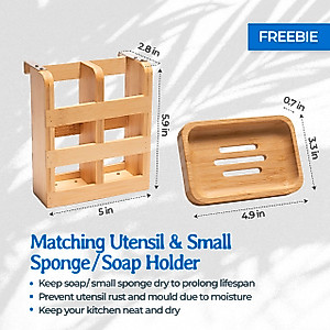 Kitchen Dish Drying Rack for Kitchen Counter - Bamboo Dish Drying Rack - Wooden Collapsible Dish Drying Rack Dishes Drying Rack Kitchen - 2 Tier Dish Drying Rack Small - Dish Strainer - Dishrack