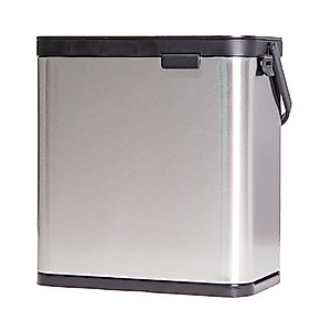 PASNMKvn Multipurpose Kitchen Trash Can with Lid Practical Stainless Steel Compost Can with Lid for Kitchen Organization