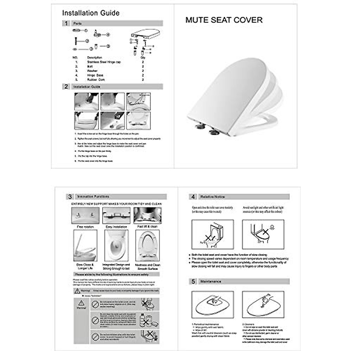 UF Toilet Seat for HOROW HWMT-8733 Compact Toilet
