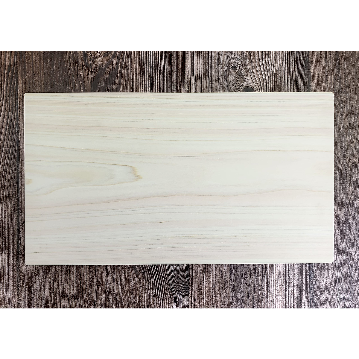 Hinoki Cypress Thick Cutting Board for Gift, Customized Laser Engraving and Wood Burning | Artisan Handmade One Solid Piece | Made in Korea (17.3"X9.5", Large)
