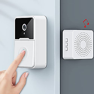 Ring Doorbell Wireless with HD Video, 65° View Angle, Intelligent Visual Electrical Equipment, Ring Video Doorbell with Night Vision,Two Way Audio, 2.4G WiFi Smart Doorbell, Home Security System