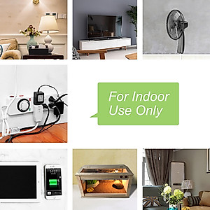 BN-LINK 8 Outlet Surge Protector with Mechanical Timer (4 Outlets Timed, 4 Outlets Always On),6.6FT Extension Cord Flat Plug, White Surge Protector Power Strip with 6AC Outlets 4 USB Ports