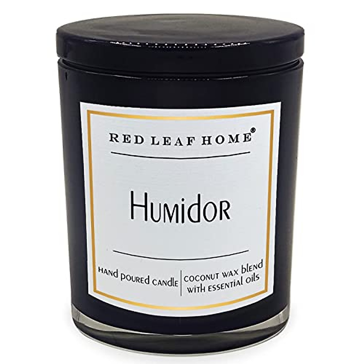 Red Leaf Home | Humidor Candle | Glass Lid, Medium | Aromatherapy | Signature Collection | 11oz Jar