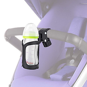 Issyzone 2 Pack Wheelchair Cup Holder, Walker Rollator Cup Holder, Stroller Cup Holder, 360° Adjustable Bike Water Bottle Drink Holder with Anti-Slip Pad, Ideal Gift