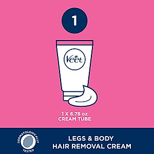 Veet Legs & Body 3 in 1 Gel Cream, 6.78 oz (Pack of 2)