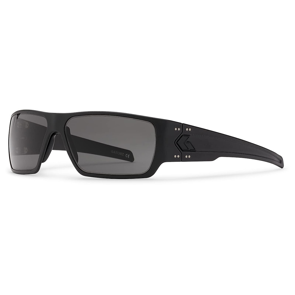 Gatorz Eyewear Specter Sunglasses - Black Aluminum Frame with Blackout Logo Smoked Digitally Optimized Polarized Lens