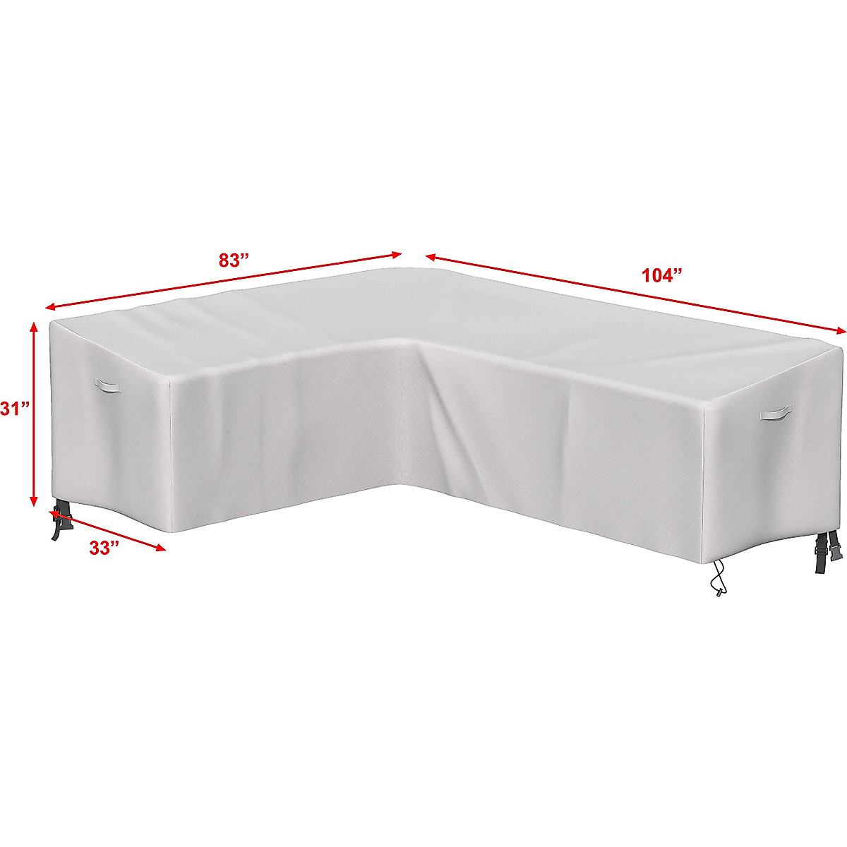 Simple Houseware Outdoor Patio Sectional Sofa Cover, Left-Facing