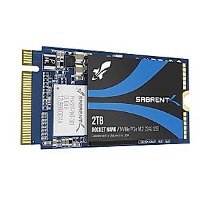 SABRENT 2TB Rocket NVMe PCIe M.2 2242 DRAM-Less Low Power Internal High Performance SSD (SB-1342-2TB)