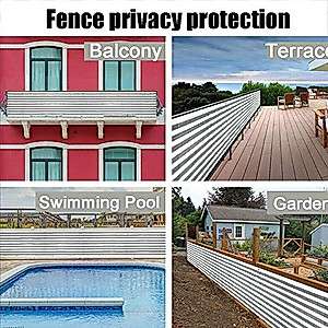 LIANGJUN Sunshade Shading Net, Privacy Screen Fence Mesh Fence Windscreen Weather-Resistant for Backyard Deck, Patio, Balcony, Gray-White, Custom Size (Color : A, Size : 1.8x15m)