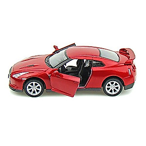 KiNSMART 2009 Nissan GT-R R35 Red 5" 1:36 Scale Die Cast Metal Model Toy Car w/ Pullback Action