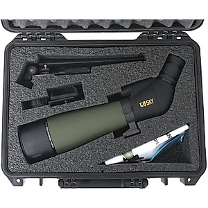 Case Club Pre-Cut Waterproof Case to Fit GoSky 20-60x80 Spotting Scope (Base Model)