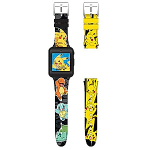 Accutime Kids Pokemon Educational Learning Smart Watch Toy with Interchangeable Straps for Boys, Girls - Selfie Cam, Learning Games, Alarm, Calculator (Model: POK40031AZ)