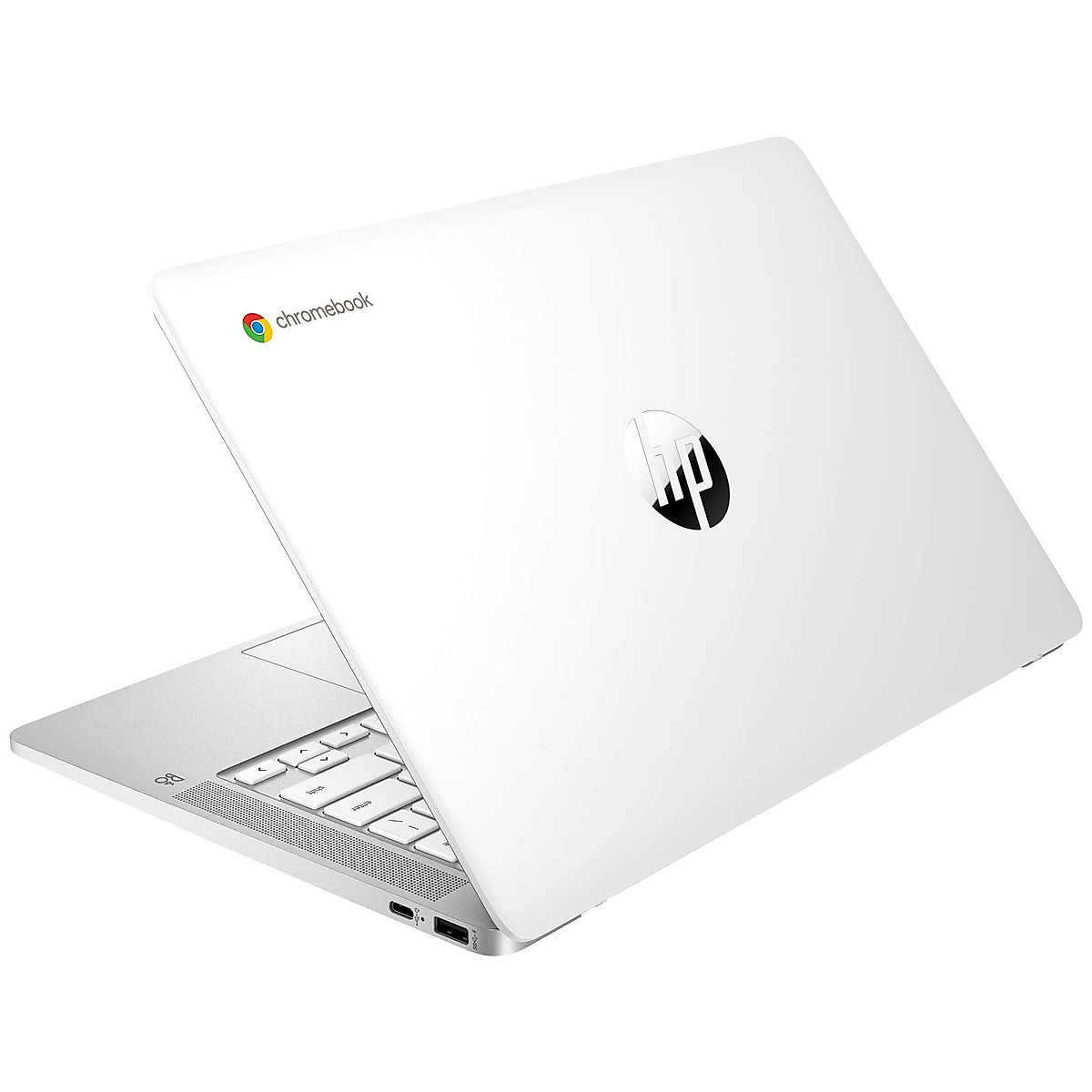 HP Chromebook 14 Laptop, Intel Celeron N4000 Processor, 4 GB RAM, 32 GB eMMC, 14” HD Display, Chrome, Lightweight Computer with Webcam and Dual Mics, Home, School, Music, Movies, (Renewed)