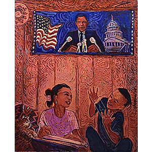 From the Cat's Cradle Hogan Stories by Shonto Begay, Original Acrylic on Canvas, 24" x 20"