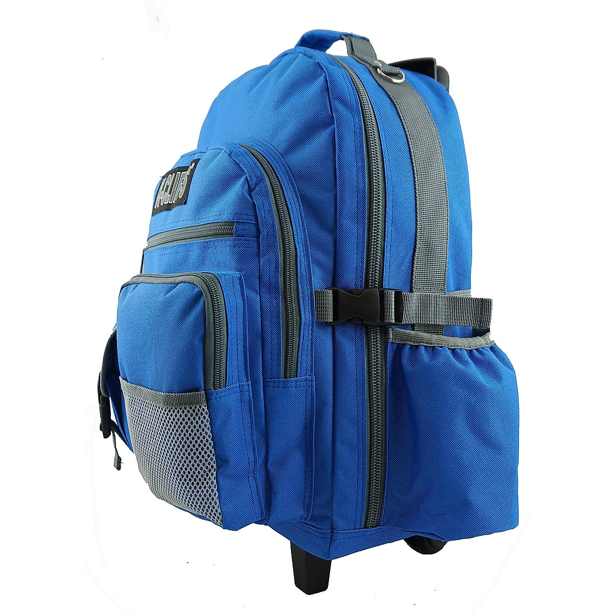 Deluxe Wheeled Rolling Backpack for School with Premium Sturdy Wheels Royal