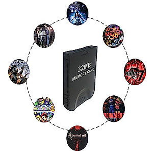 Hyamass 32MB(507 Blocks) High Speed Gamecube Storage Save Game Memory Card Compatible for Nintendo Gamecube & Wii Console Accessory Kits - Black