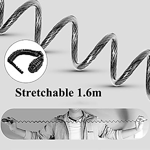 4-Digit Resettable Security Bicycle Lock Chain Bike Lock Cable Bicycle Accessories for E-Bike Mountain Bike Outdoor Ski Gate Accessories