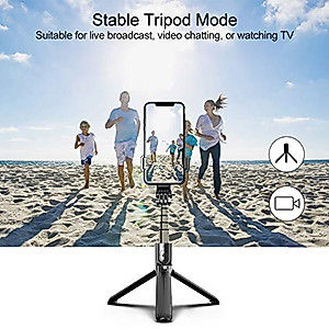 Selfie Stick Gimbal Stabilizer, UPXON 360° Rotation Tripod with Wireless Remote, Portable Phone Holder, Auto Balance 1-Axis Gimbal for Smartphones Tiktok Vlog Youtuber Live Video Record