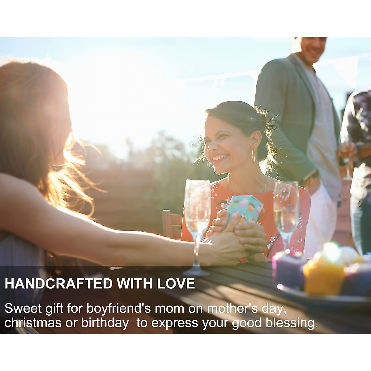 OFGOT7 Gift to My Boyfriend's mom Necklace, Sterling Silver CZ Necklace, Gift for Boyfriends Mom, Mothers Day Jewelry Christmas Gift