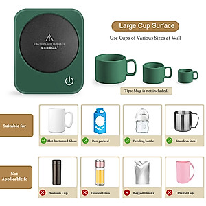 VOBAGA Coffee Mug Warmer, Electric Coffee Warmer for Desk with Auto Shut Off (No Cup), 3 Temperature Setting Smart Cup Warmer for Heating Coffee, Beverage, Milk, Tea and Hot Chocolate