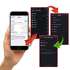 ANYSECU Inrico Wireless PTT Microphone B01 iOS Version Wireless PTT Button Zello mic Zello ptt Button Speaker for iOS and Android Phone